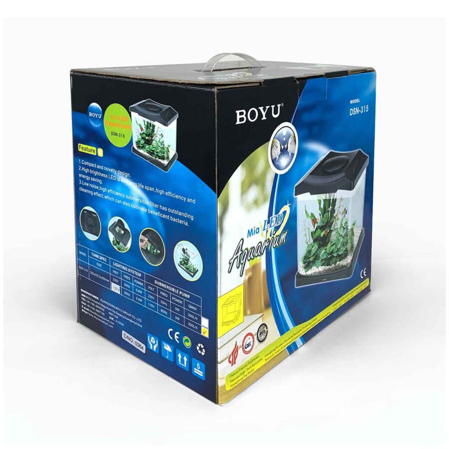 Acuario BOYU DSN-315 para bettas y pequeños peces